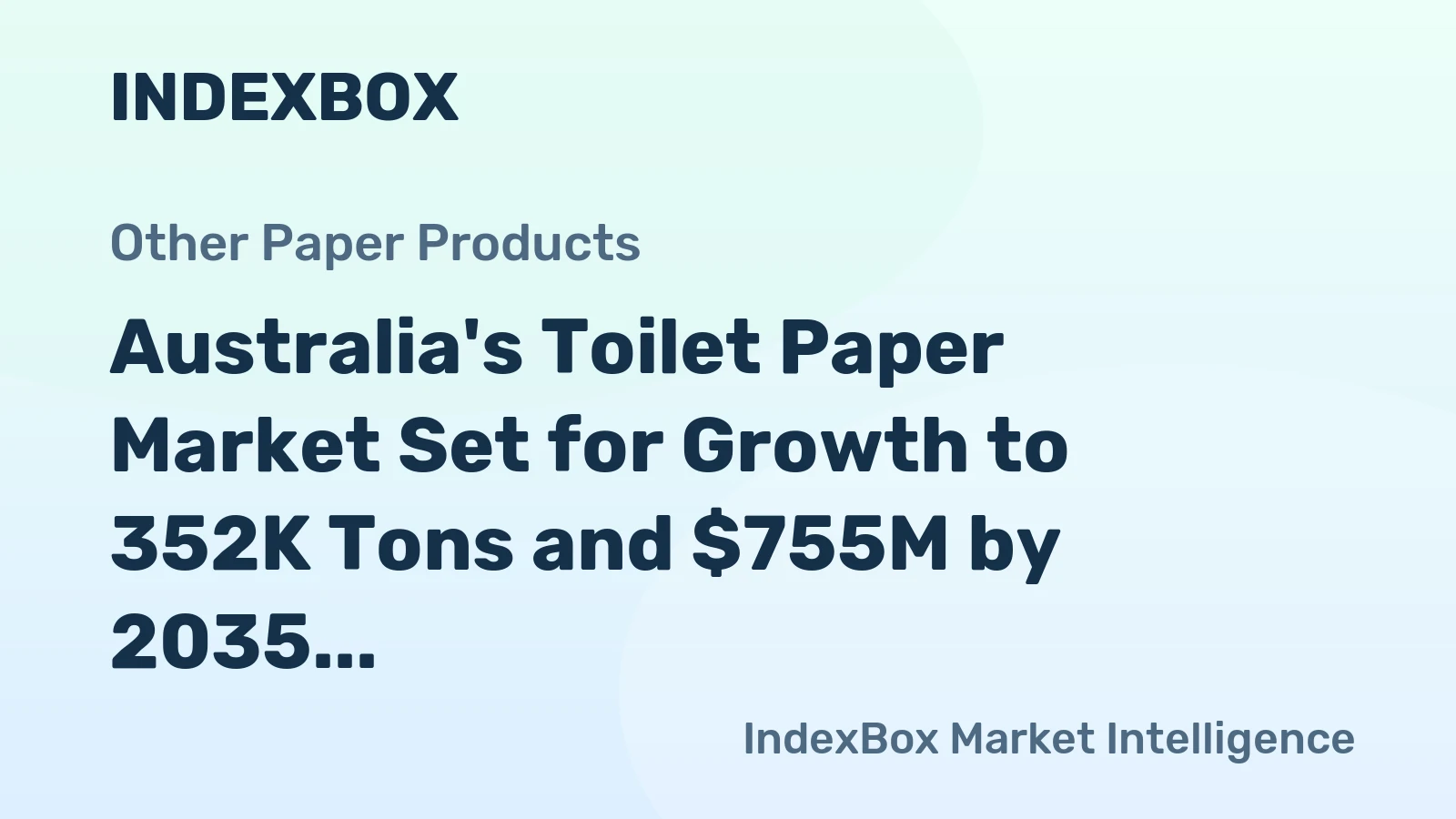 Australia's Toilet Paper Market Set for Growth to 352K Tons and $755M by 2035