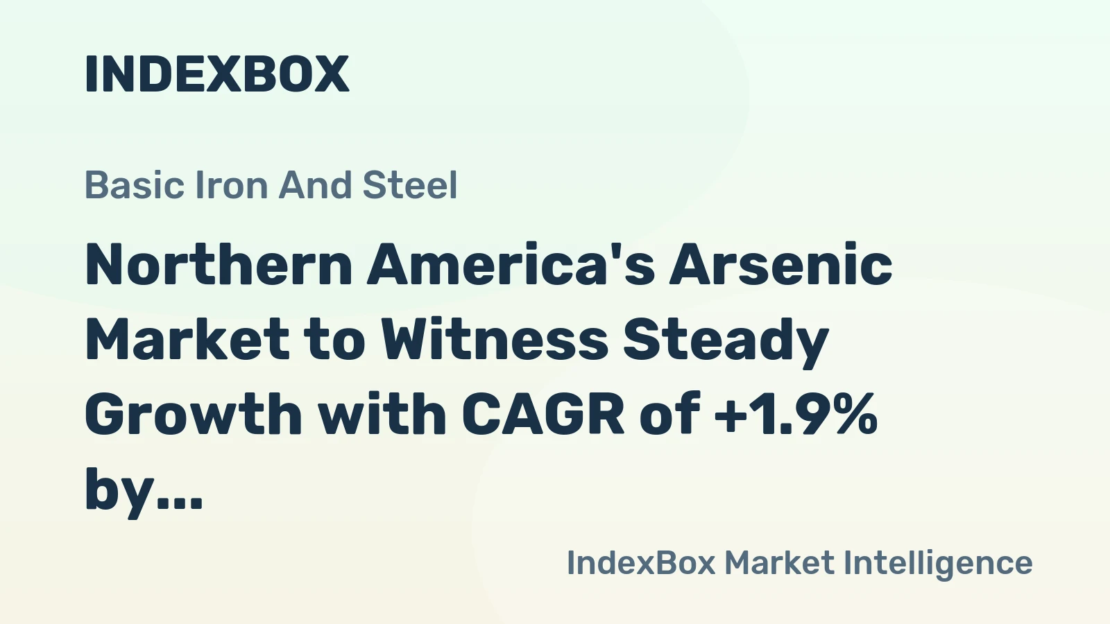 Northern America's Arsenic Market to Witness Steady Growth with CAGR of +1.9% by 2035