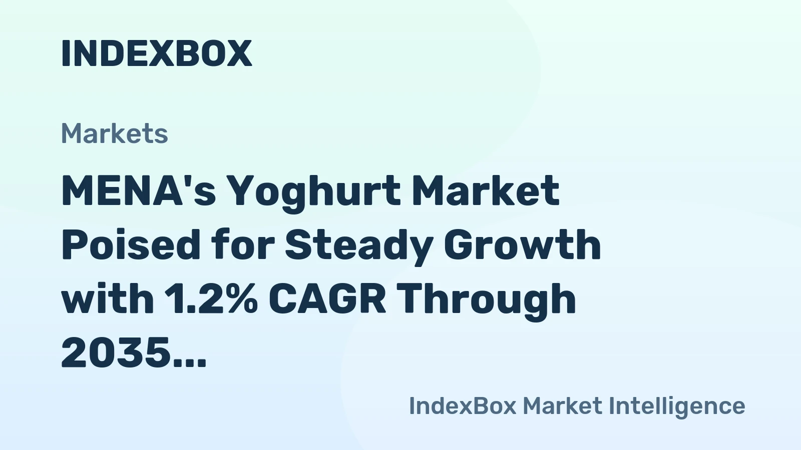 MENA's Yoghurt Market Poised for Steady Growth with 1.2% CAGR Through 2035