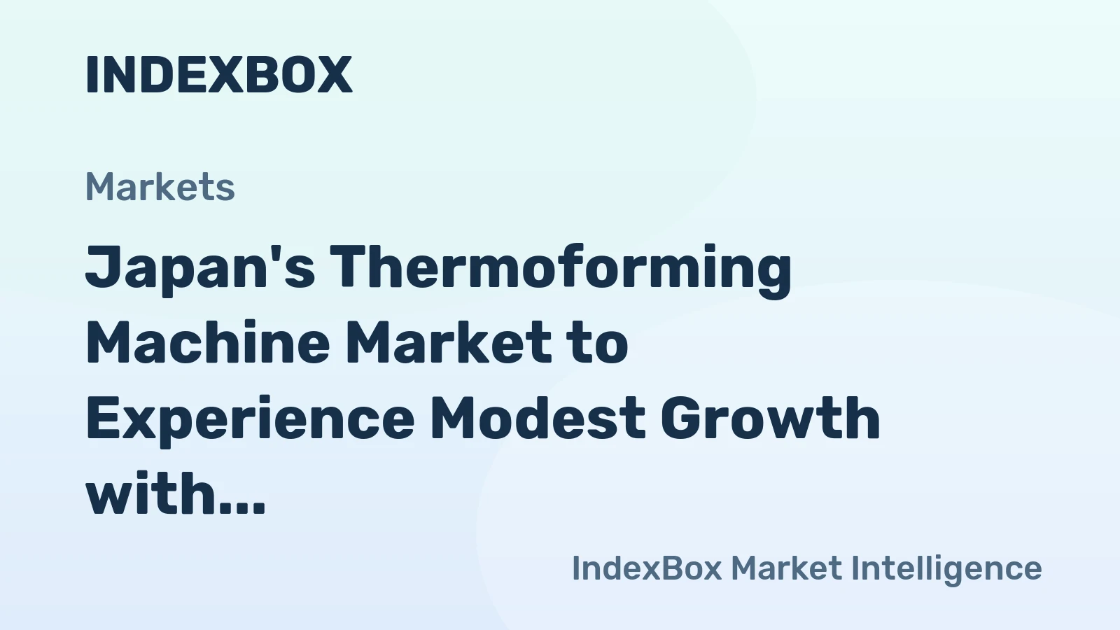 Japan's Thermoforming Machine Market to Experience Modest Growth with CAGR of +0.2%