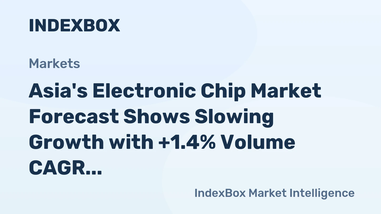 Asia's Electronic Chip Market Forecast Shows Slowing Growth with +1.4% Volume CAGR Through 2035