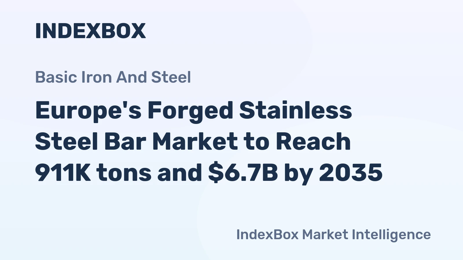 Europe's Forged Stainless Steel Bar Market to Reach 911K tons and $6.7B by 2035