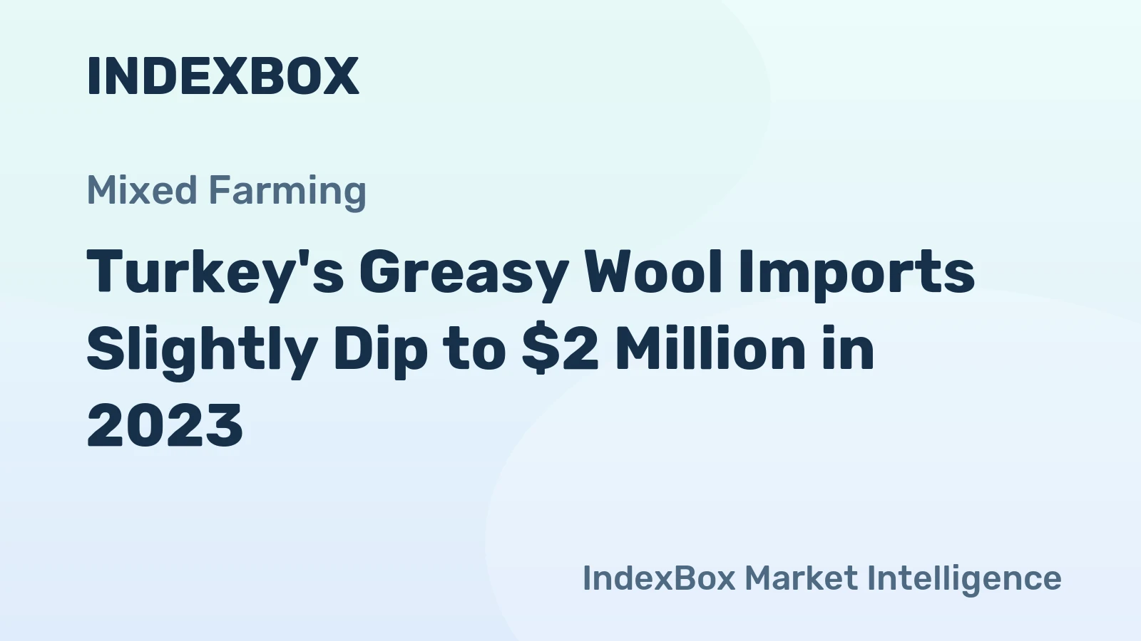 Turkey's Greasy Wool Imports Slightly Dip to $2 Million in 2023