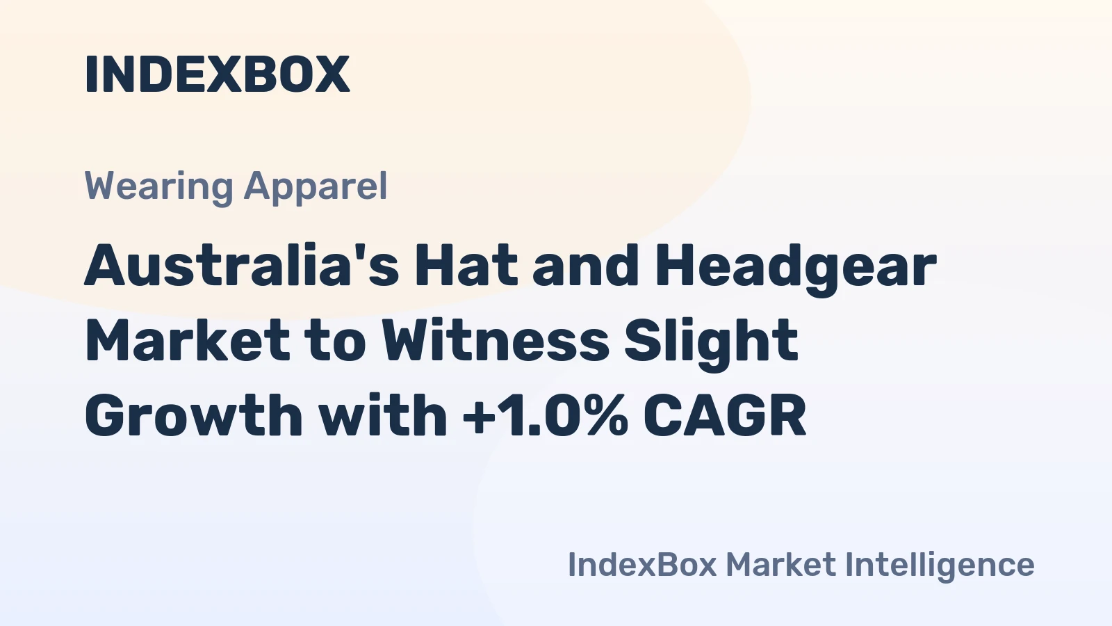 Australia's Hat and Headgear Market to Witness Slight Growth with +1.0% CAGR