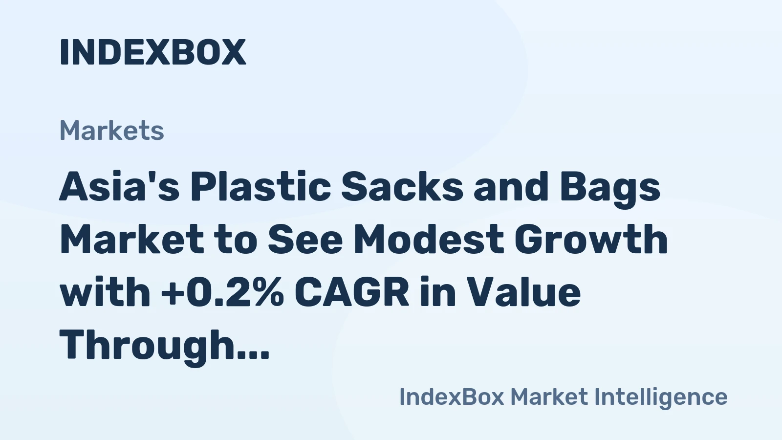 Asia's Plastic Sacks and Bags Market to See Modest Growth with +0.2% CAGR in Value Through 2035