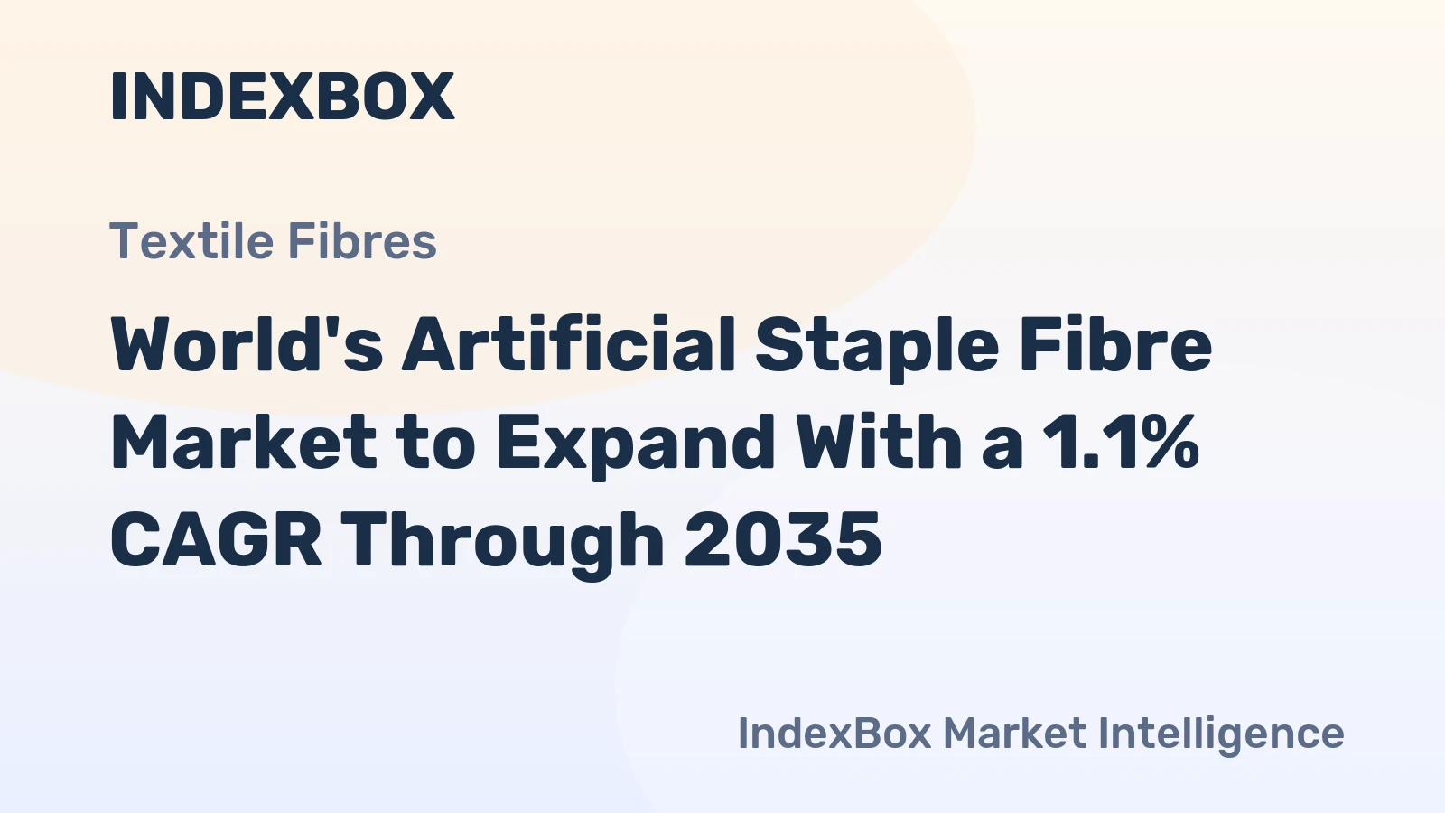 World's Artificial Staple Fibre Market to Expand With a 1.1% CAGR Through 2035