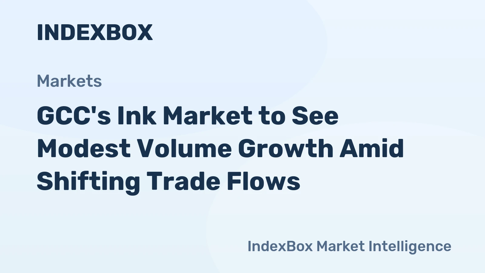 GCC's Ink Market to See Modest Volume Growth Amid Shifting Trade Flows