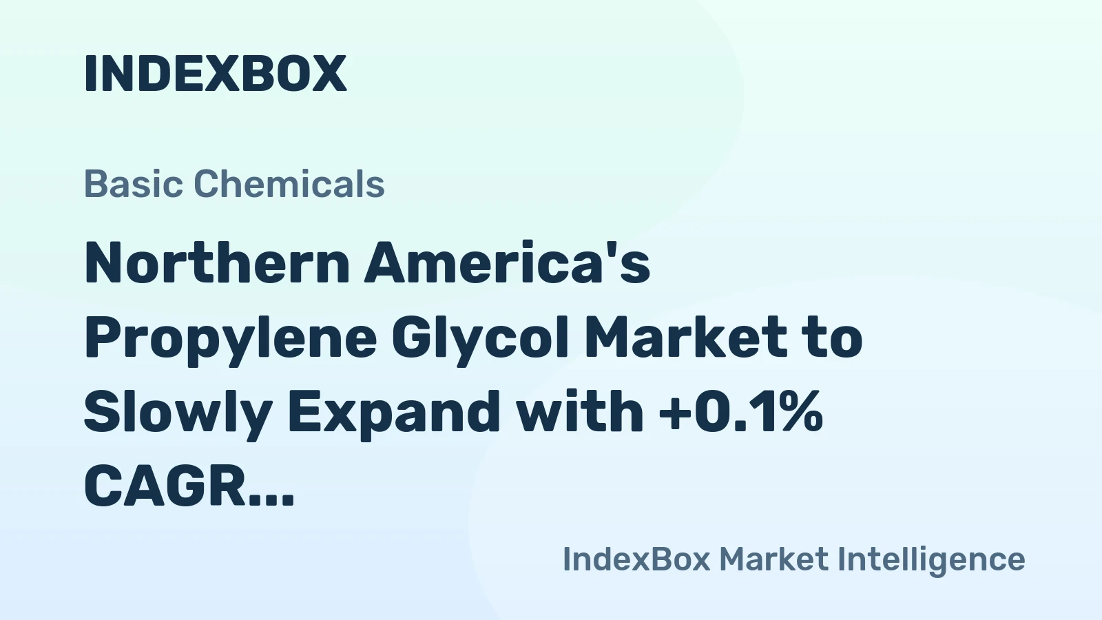 Northern America's Propylene Glycol Market to Slowly Expand with +0.1% CAGR Through 2035