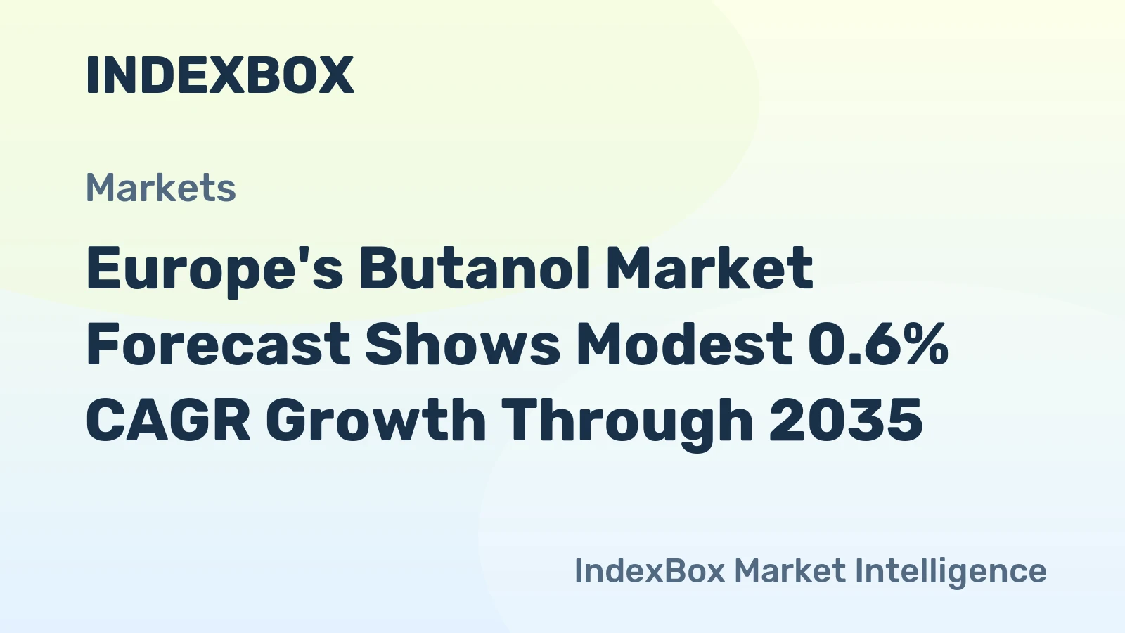 Europe's Butanol Market Forecast Shows Modest 0.6% CAGR Growth Through 2035