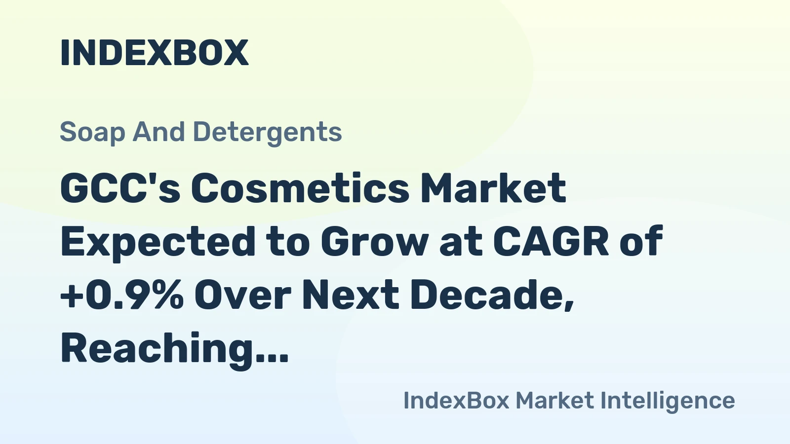 GCC's Cosmetics Market Expected to Grow at CAGR of +0.9% Over Next Decade, Reaching $2.4B by 2035
