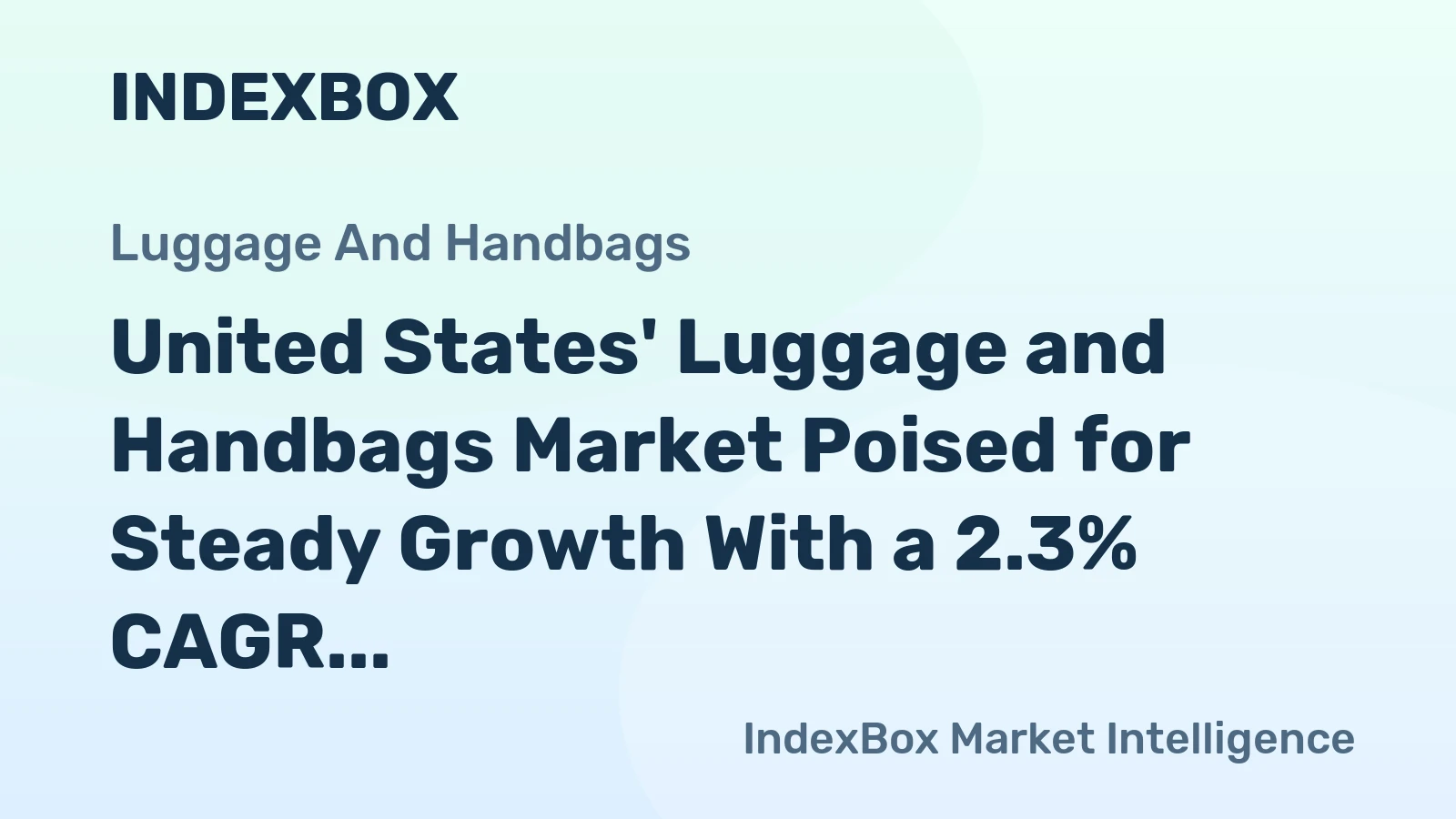 United States' Luggage and Handbags Market Poised for Steady Growth With a 2.3% CAGR Through 2035