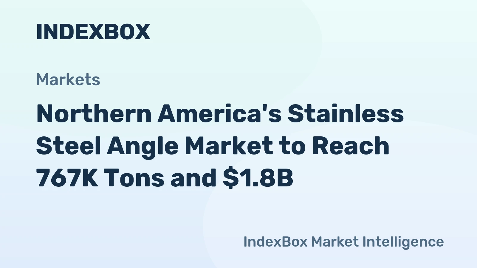 Northern America's Stainless Steel Angle Market to Reach 767K Tons and $1.8B