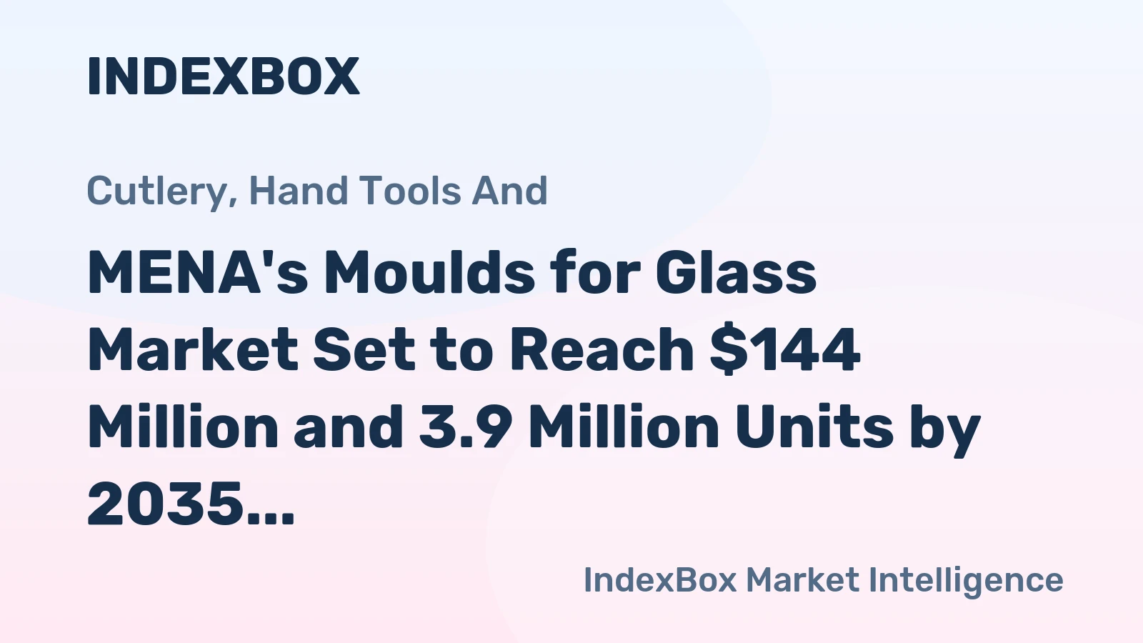 MENA's Moulds for Glass Market Set to Reach $144 Million and 3.9 Million Units by 2035