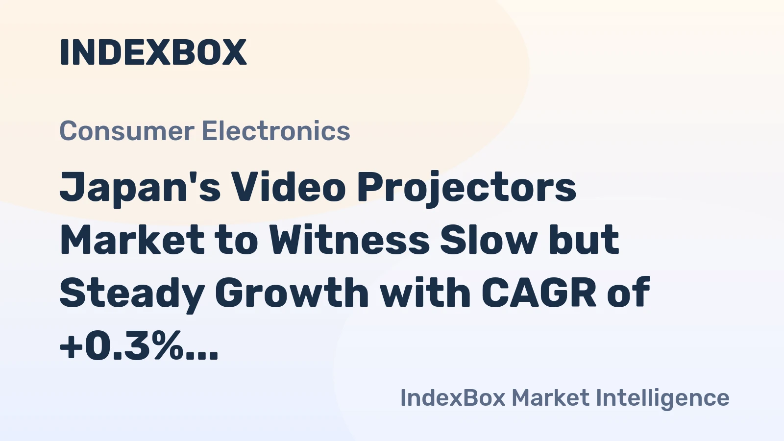 Japan's Video Projectors Market to Witness Slow but Steady Growth with CAGR of +0.3% from 2024 to 2035, Reaching 1.1M Units by the End of Forecast Period