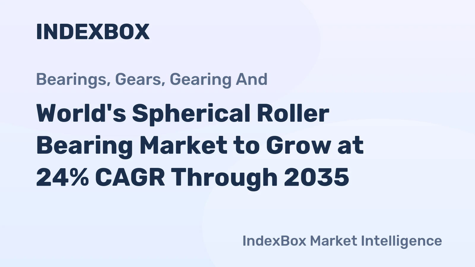 World's Spherical Roller Bearing Market to Grow at 24% CAGR Through 2035