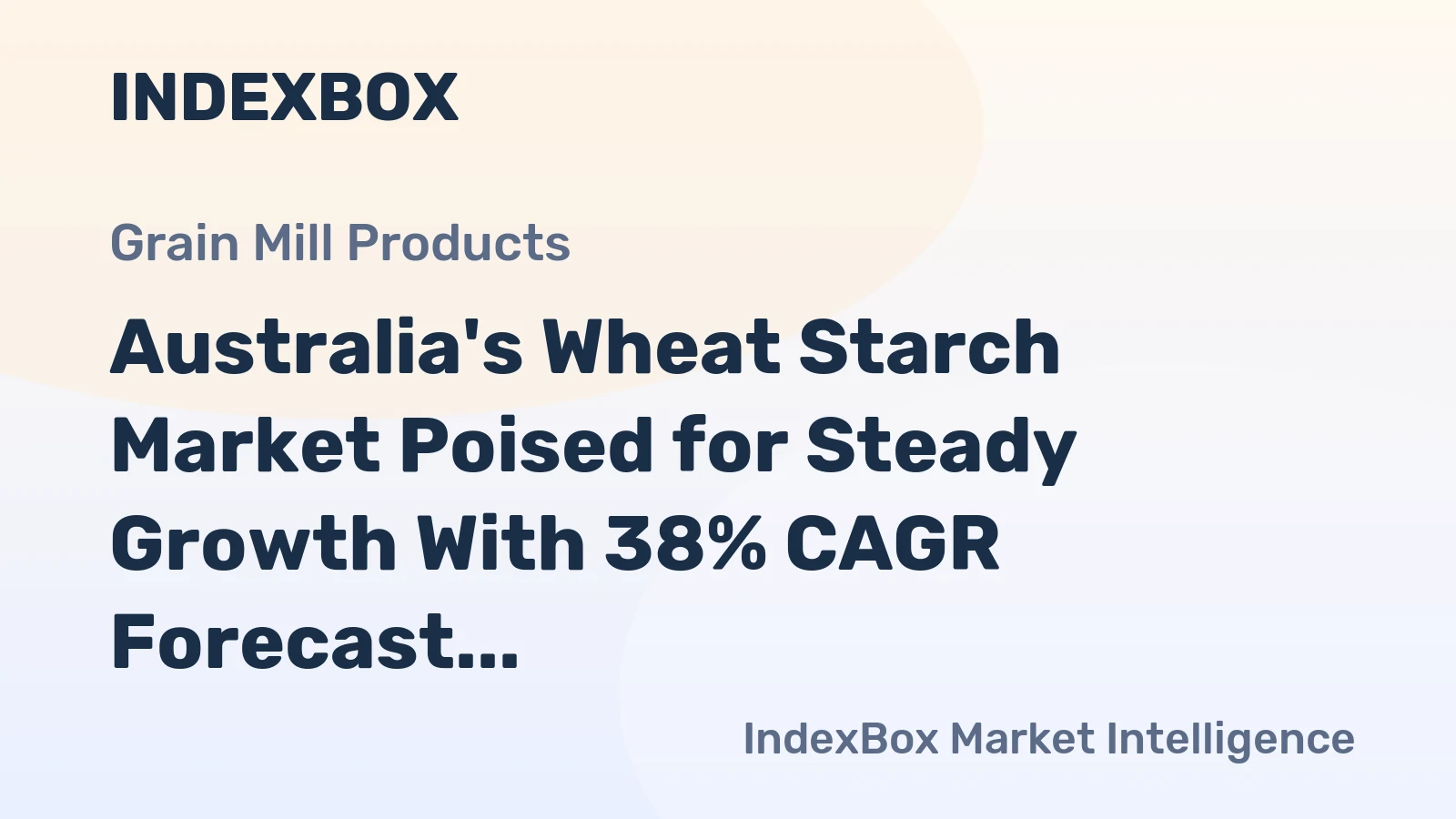 Australia's Wheat Starch Market Poised for Steady Growth With 38% CAGR Forecast Through 2035