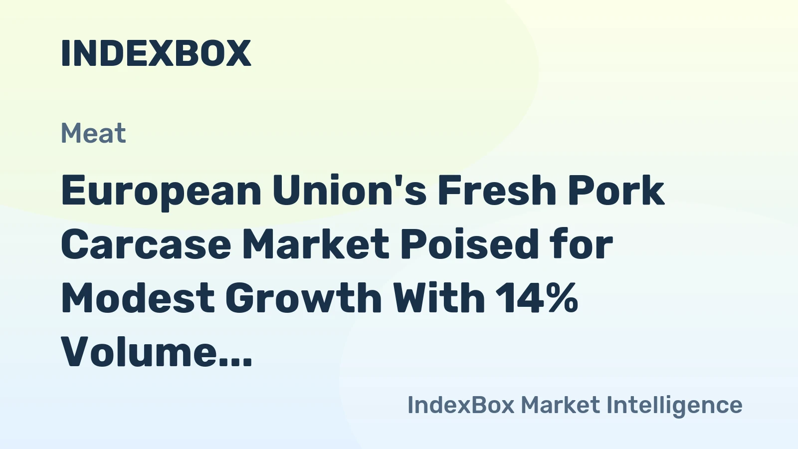 European Union's Fresh Pork Carcase Market Poised for Modest Growth With 14% Volume CAGR Through 2035