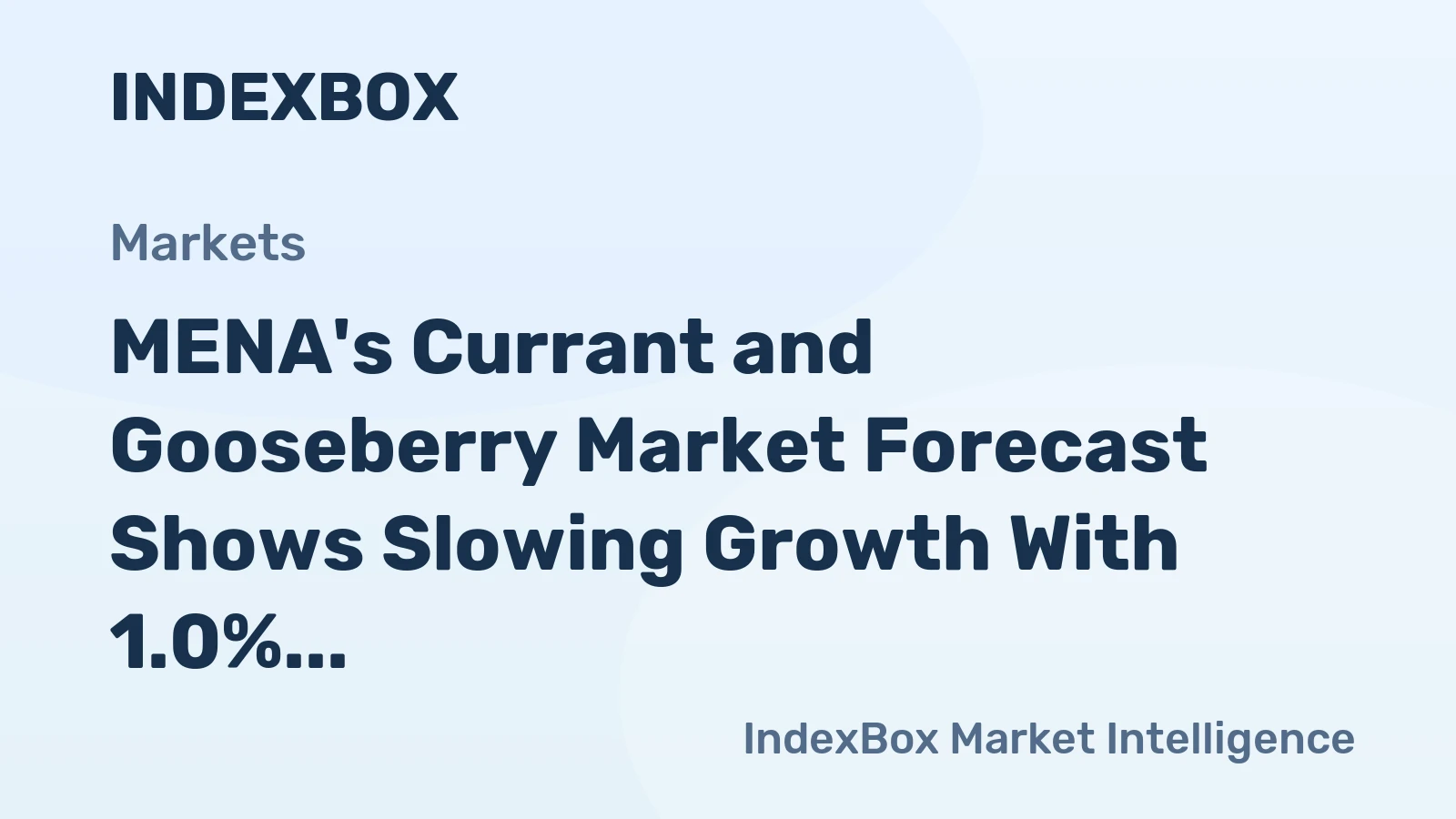 MENA's Currant and Gooseberry Market Forecast Shows Slowing Growth With 1.0% Volume CAGR Through 2035