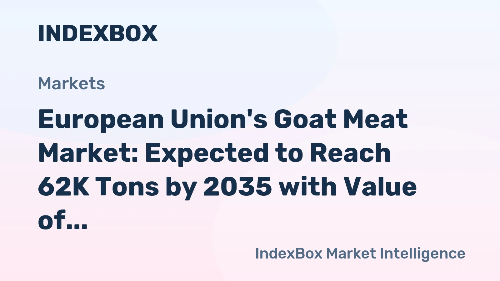 European Union's Goat Meat Market: Expected to Reach 62K Tons by 2035 with Value of $506M