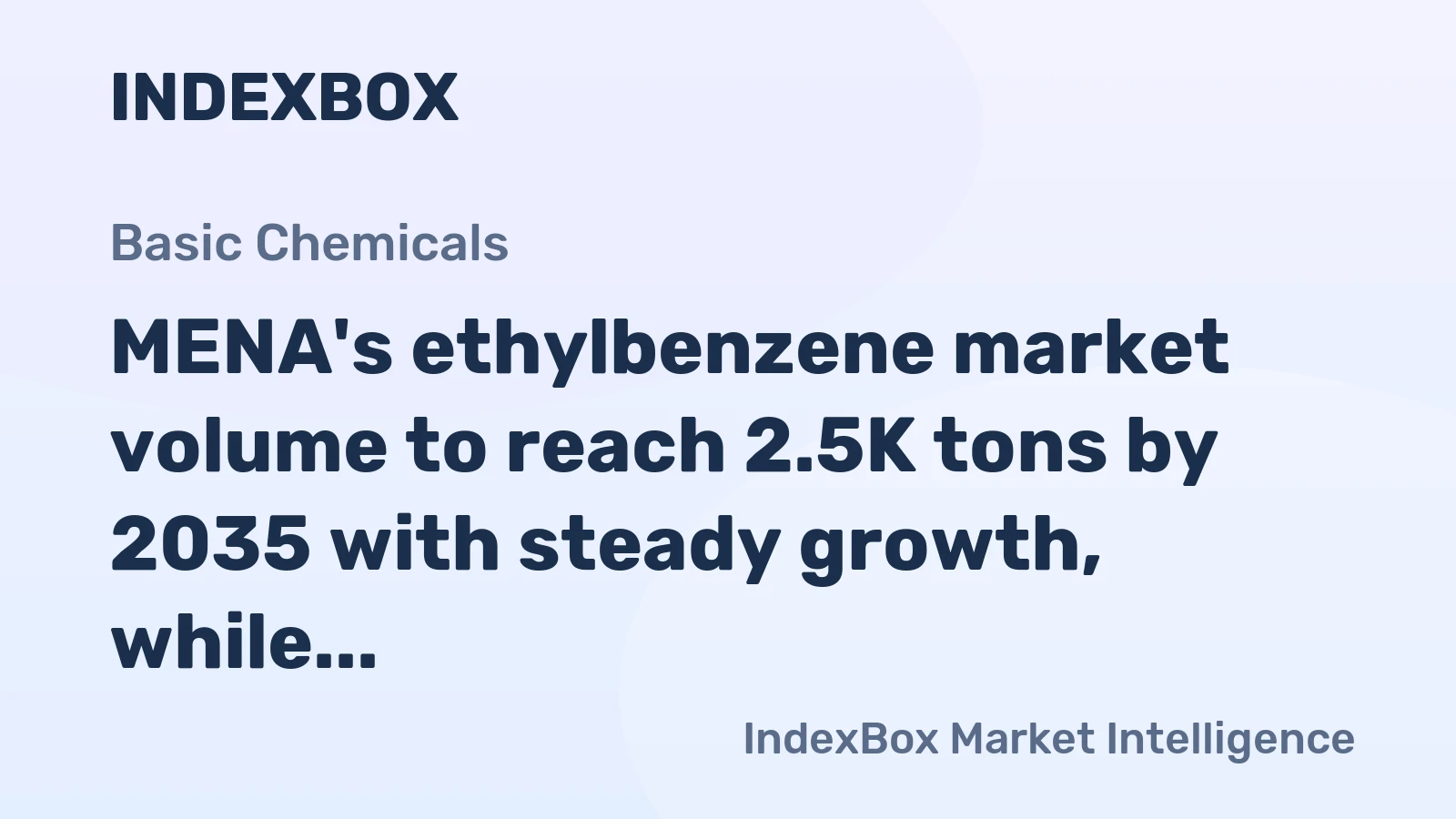 MENA's ethylbenzene market volume to reach 2.5K tons by 2035 with steady growth, while market value is projected to rise to $29M.