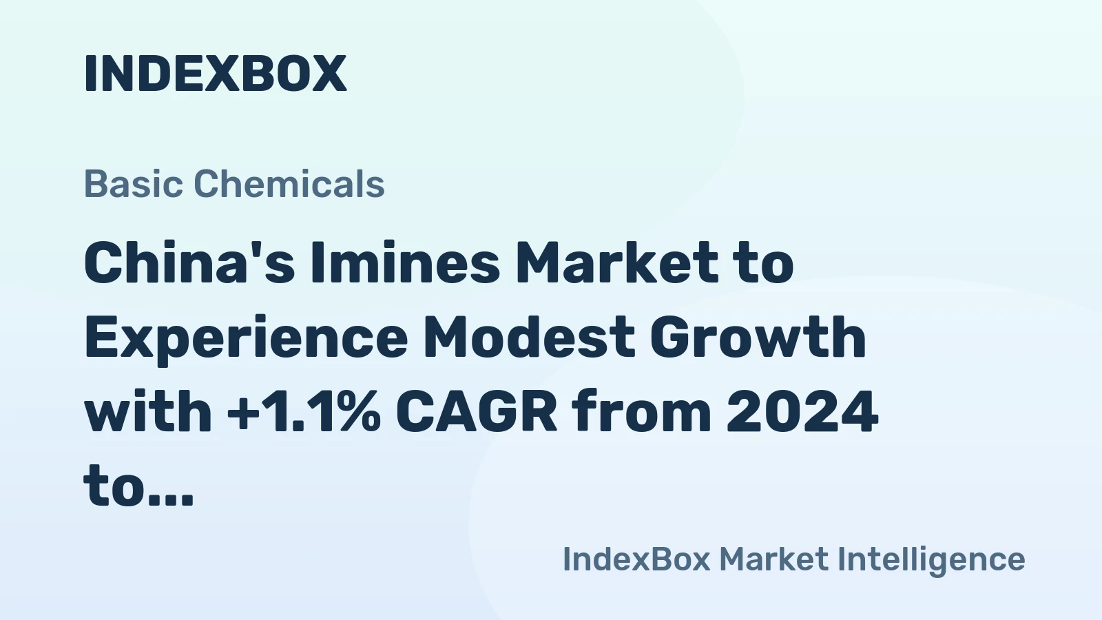 China's Imines Market to Experience Modest Growth with +1.1% CAGR from 2024 to 2035