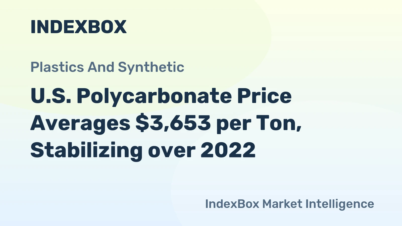 U.S. Polycarbonate Price Averages $3,653 per Ton, Stabilizing over 2022