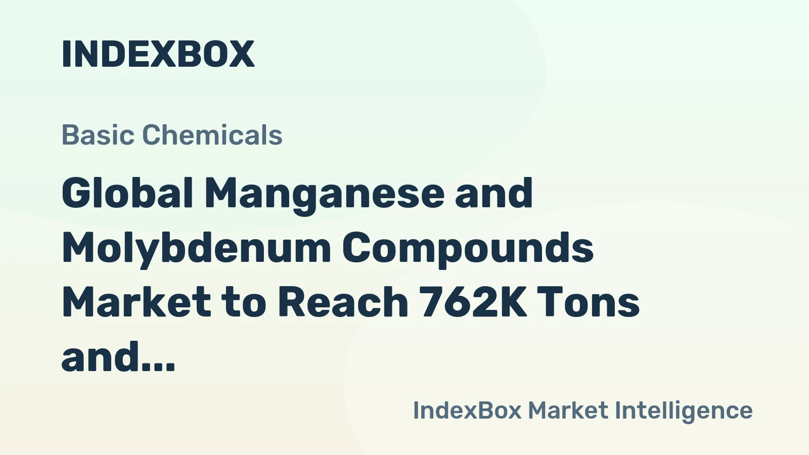 Global Manganese and Molybdenum Compounds Market to Reach 762K Tons and $8.8B by 2035