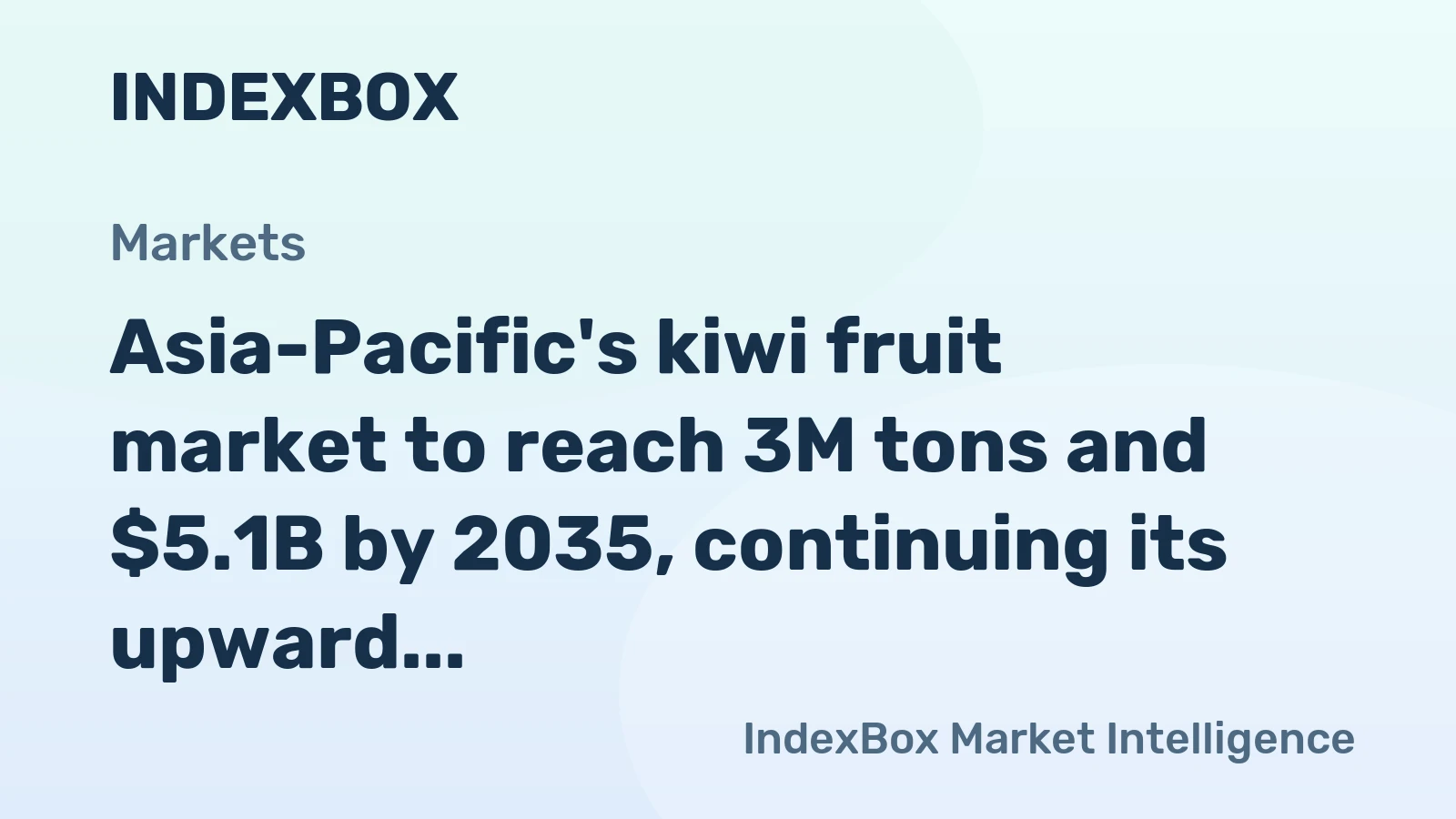 Asia-Pacific's kiwi fruit market to reach 3M tons and $5.1B by 2035, continuing its upward trend in volume and value.
