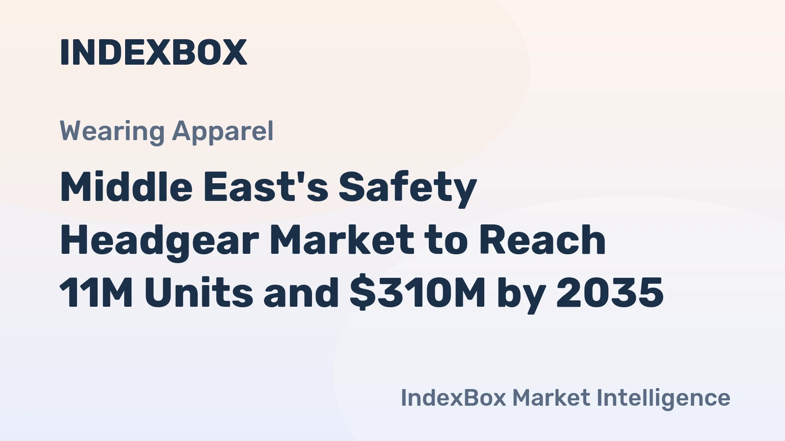 Middle East's Safety Headgear Market to Reach 11M Units and $310M by 2035