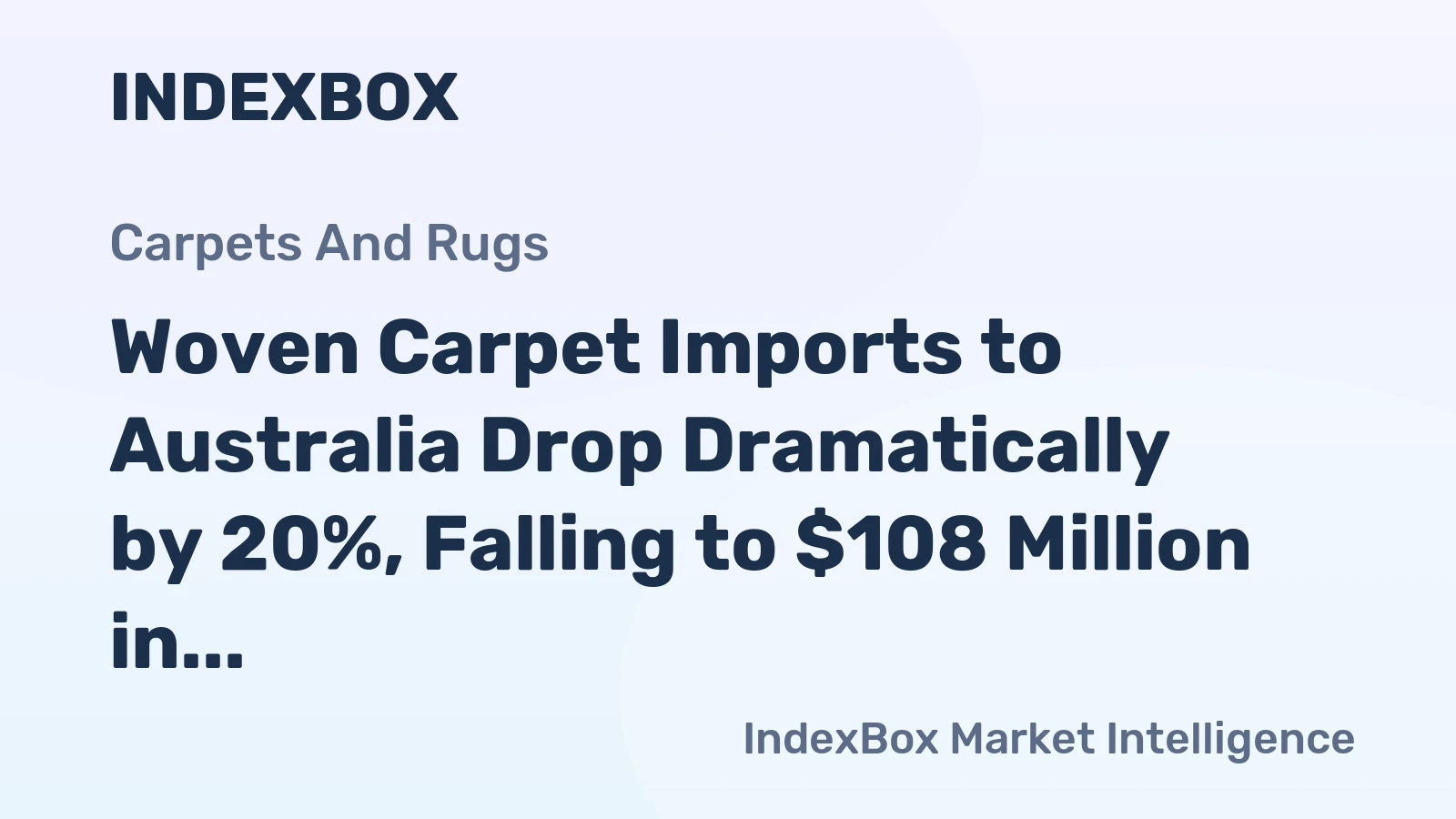 Woven Carpet Imports to Australia Drop Dramatically by 20%, Falling to $108 Million in 2023