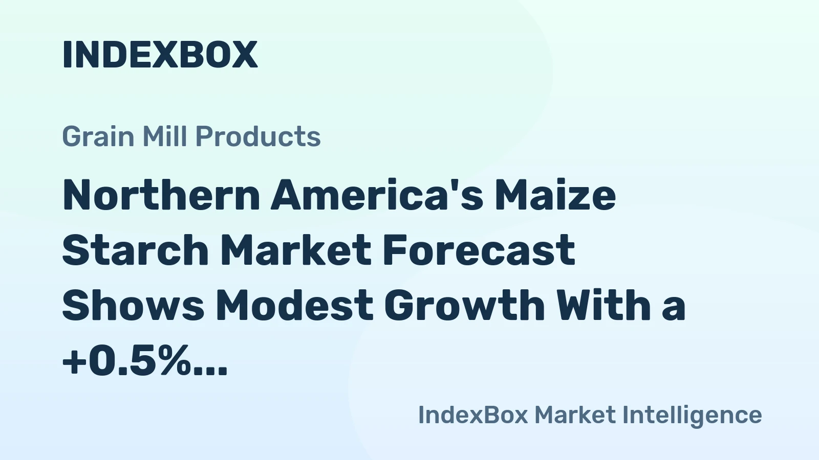 Northern America's Maize Starch Market Forecast Shows Modest Growth With a +0.5% Volume CAGR