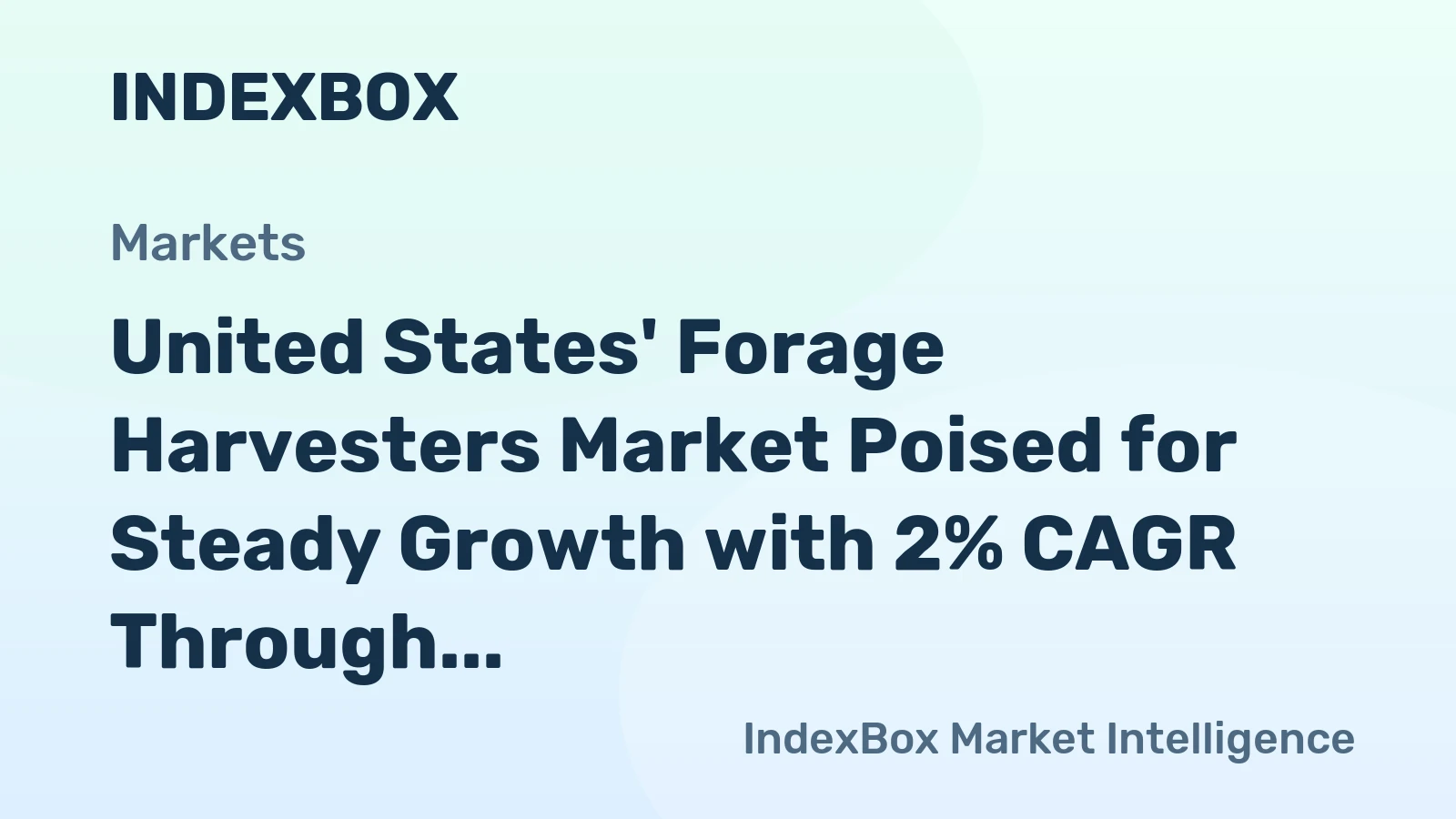 United States' Forage Harvesters Market Poised for Steady Growth with 2% CAGR Through 2035