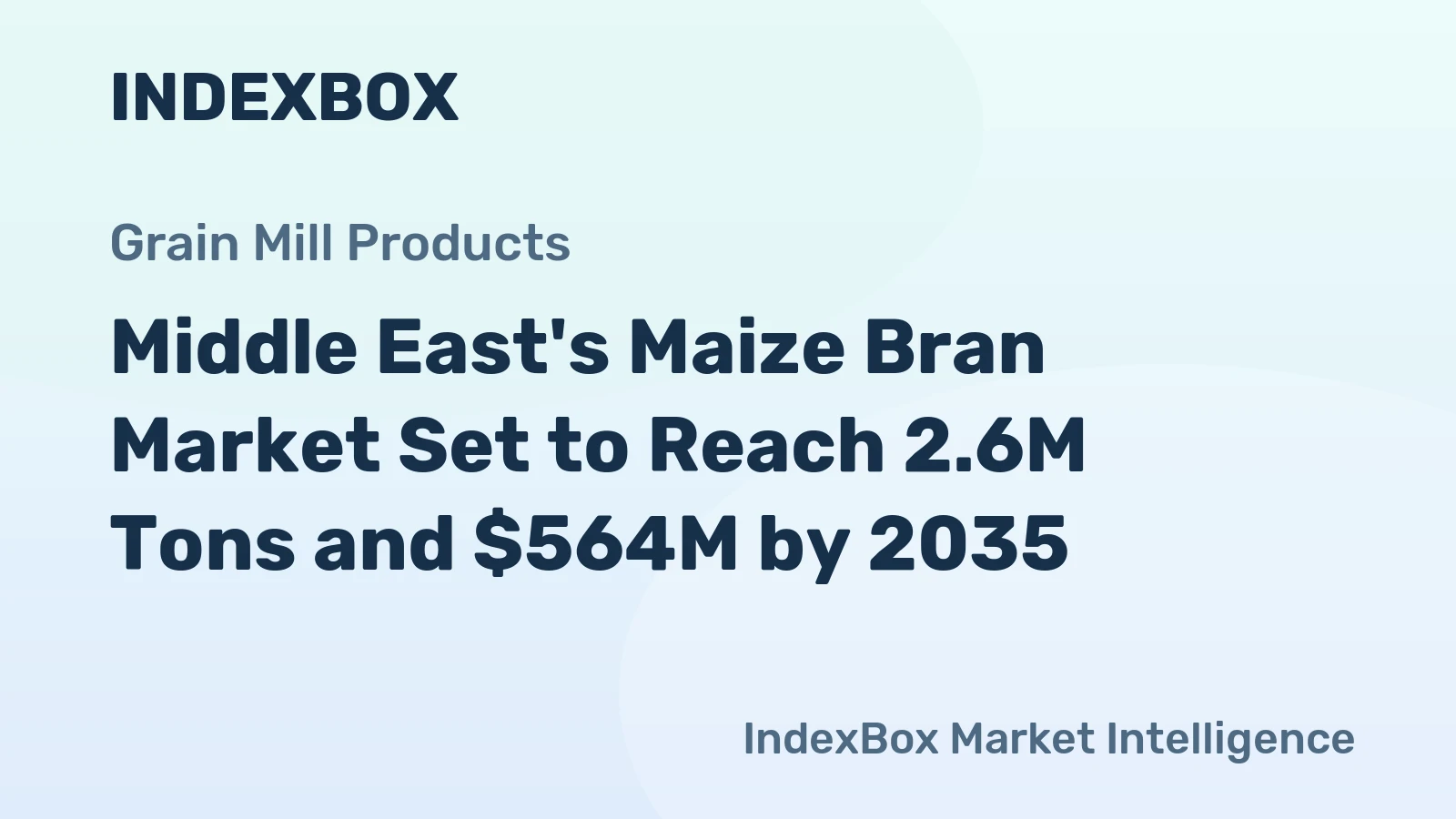 Middle East's Maize Bran Market Set to Reach 2.6M Tons and $564M by 2035