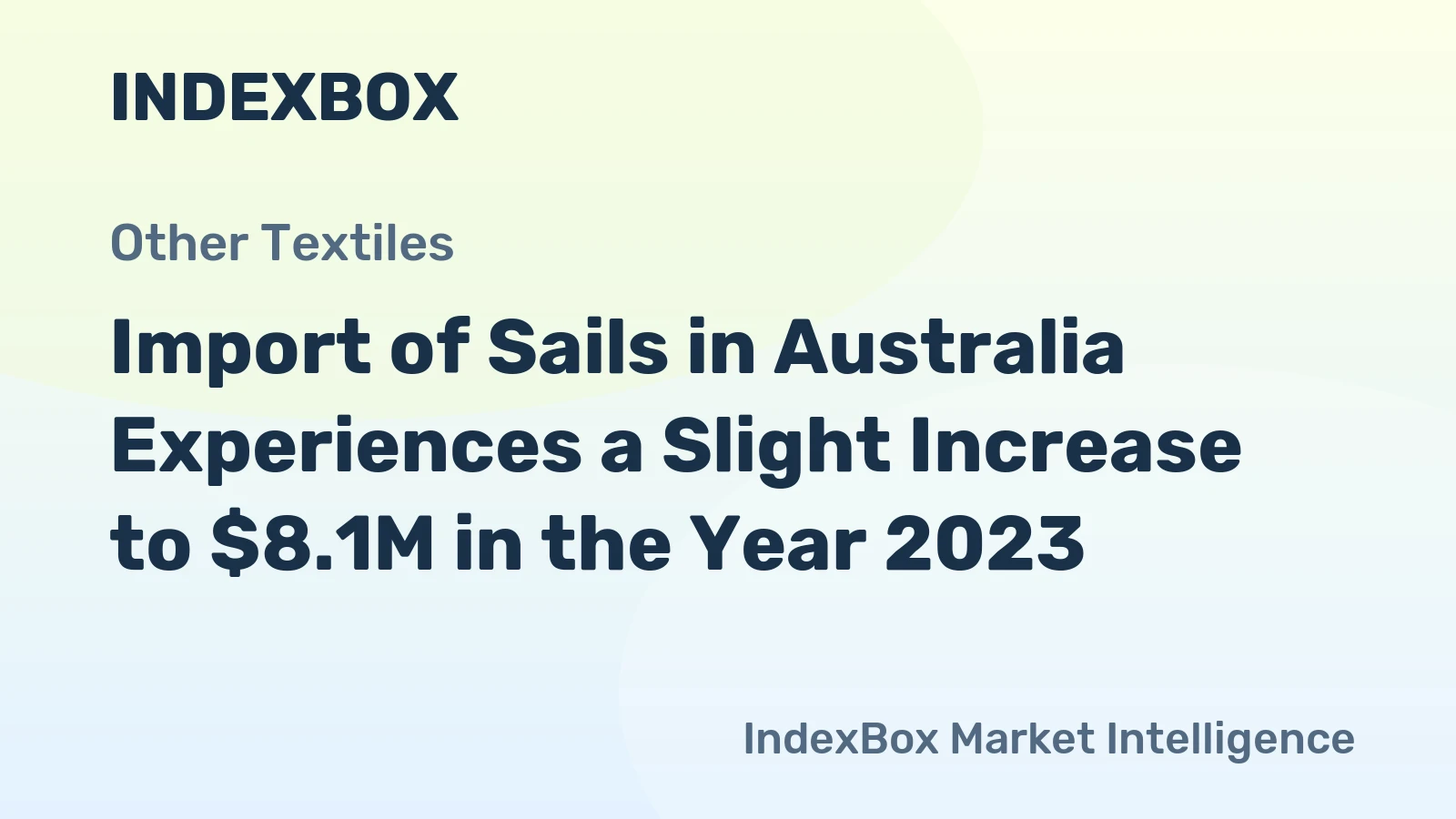 Import of Sails in Australia Experiences a Slight Increase to $8.1M in the Year 2023.