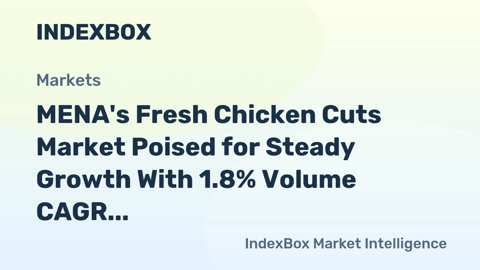 MENA's Fresh Chicken Cuts Market Poised for Steady Growth With 1.8% Volume CAGR Through 2035