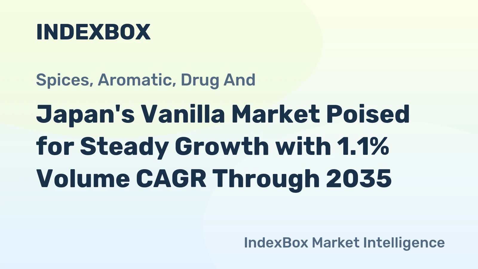 Japan's Vanilla Market Poised for Steady Growth with 1.1% Volume CAGR Through 2035