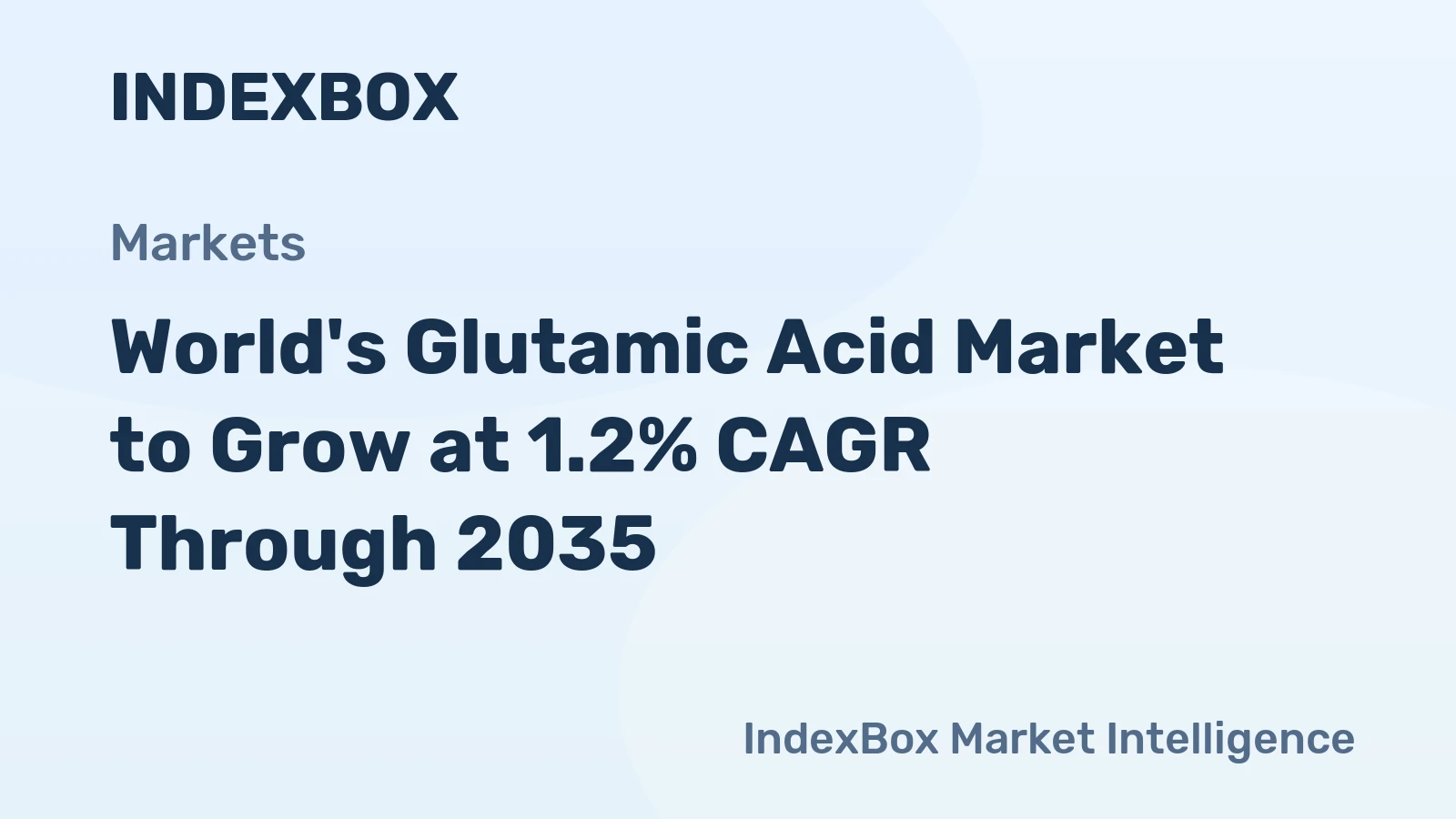 World's Glutamic Acid Market to Grow at 1.2% CAGR Through 2035