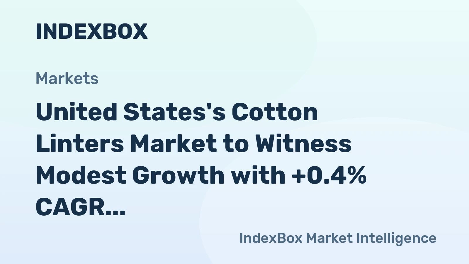 United States's Cotton Linters Market to Witness Modest Growth with +0.4% CAGR Through 2035