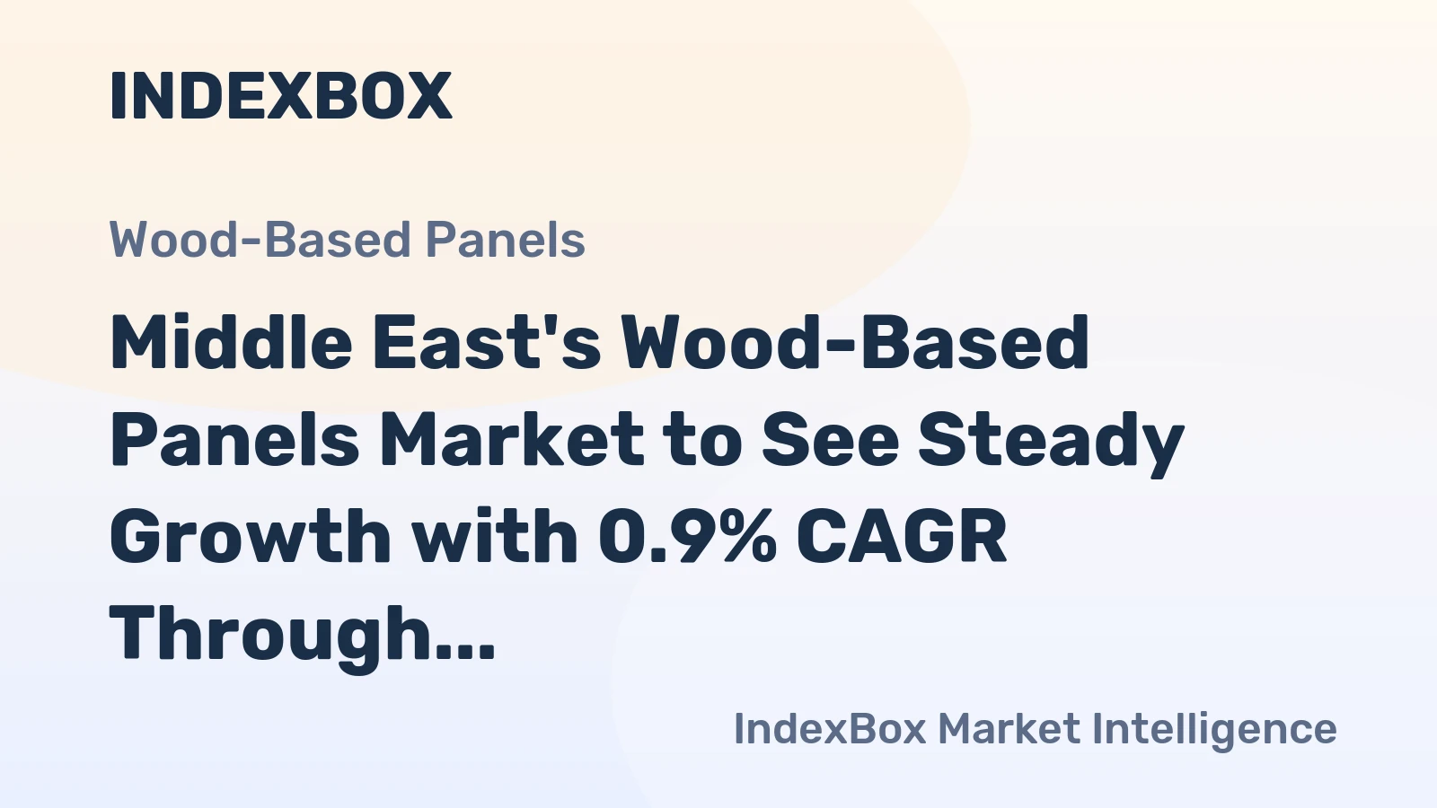 Middle East's Wood-Based Panels Market to See Steady Growth with 0.9% CAGR Through 2035