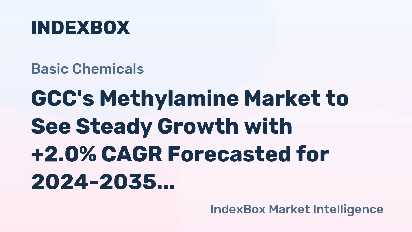 GCC's Methylamine Market to See Steady Growth with +2.0% CAGR Forecasted for 2024-2035