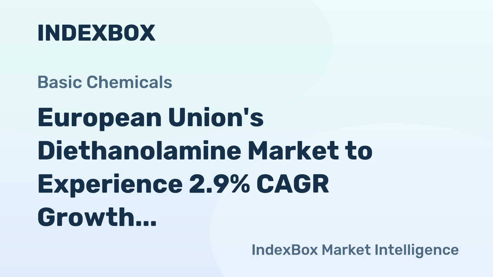 European Union's Diethanolamine Market to Experience 2.9% CAGR Growth over Next Decade