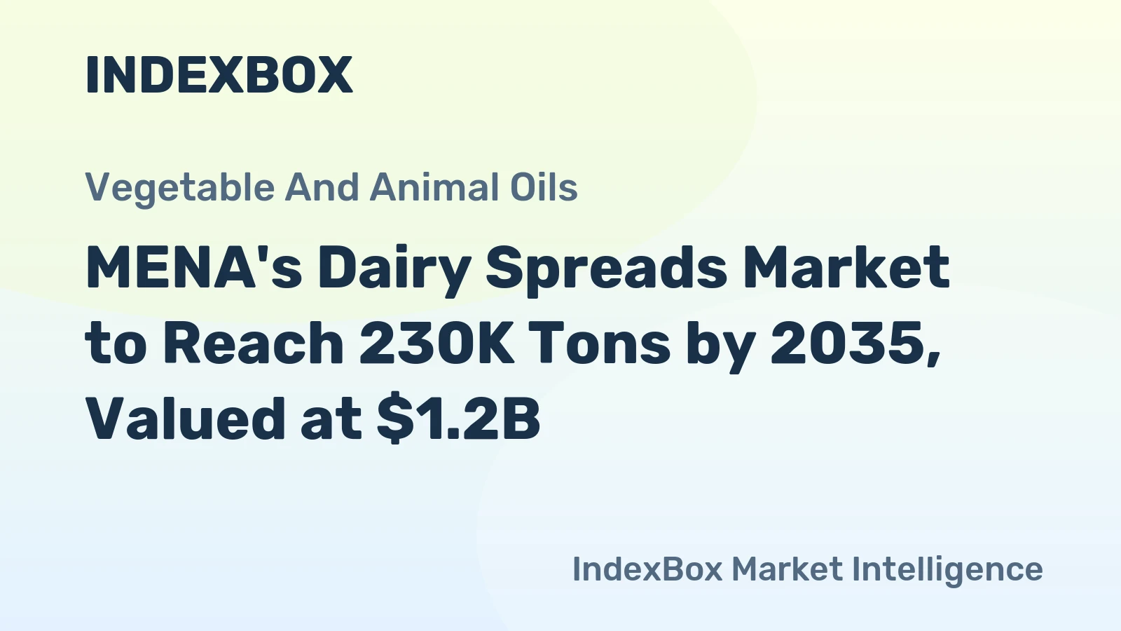 MENA's Dairy Spreads Market to Reach 230K Tons by 2035, Valued at $1.2B