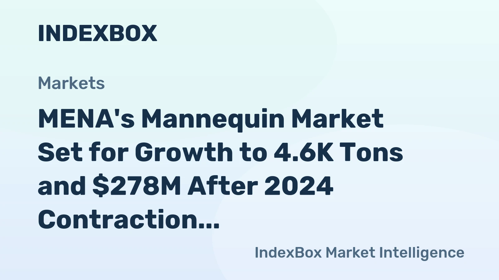 MENA's Mannequin Market Set for Growth to 4.6K Tons and $278M After 2024 Contraction