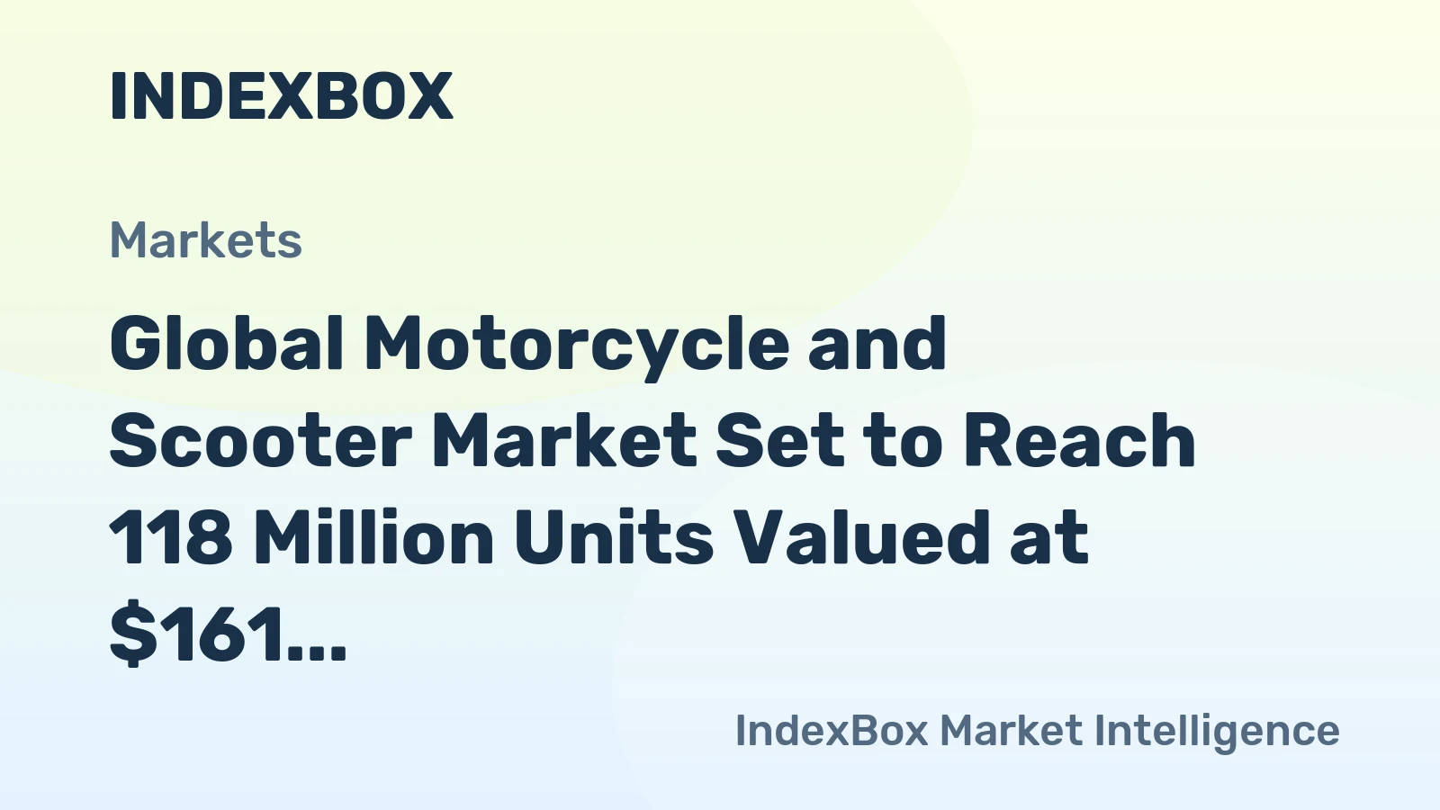 Global Motorcycle and Scooter Market Set to Reach 118 Million Units Valued at $161 Billion by 2035