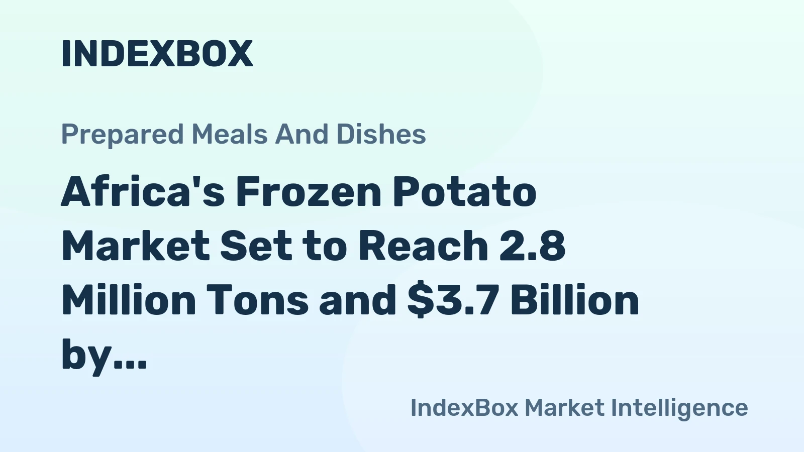 Africa's Frozen Potato Market Set to Reach 2.8 Million Tons and $3.7 Billion by 2035