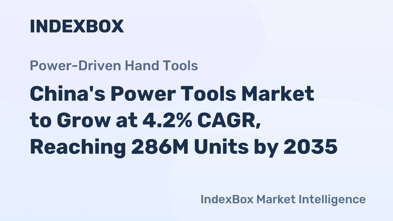 China's Power Tools Market to Grow at 4.2% CAGR, Reaching 286M Units by 2035
