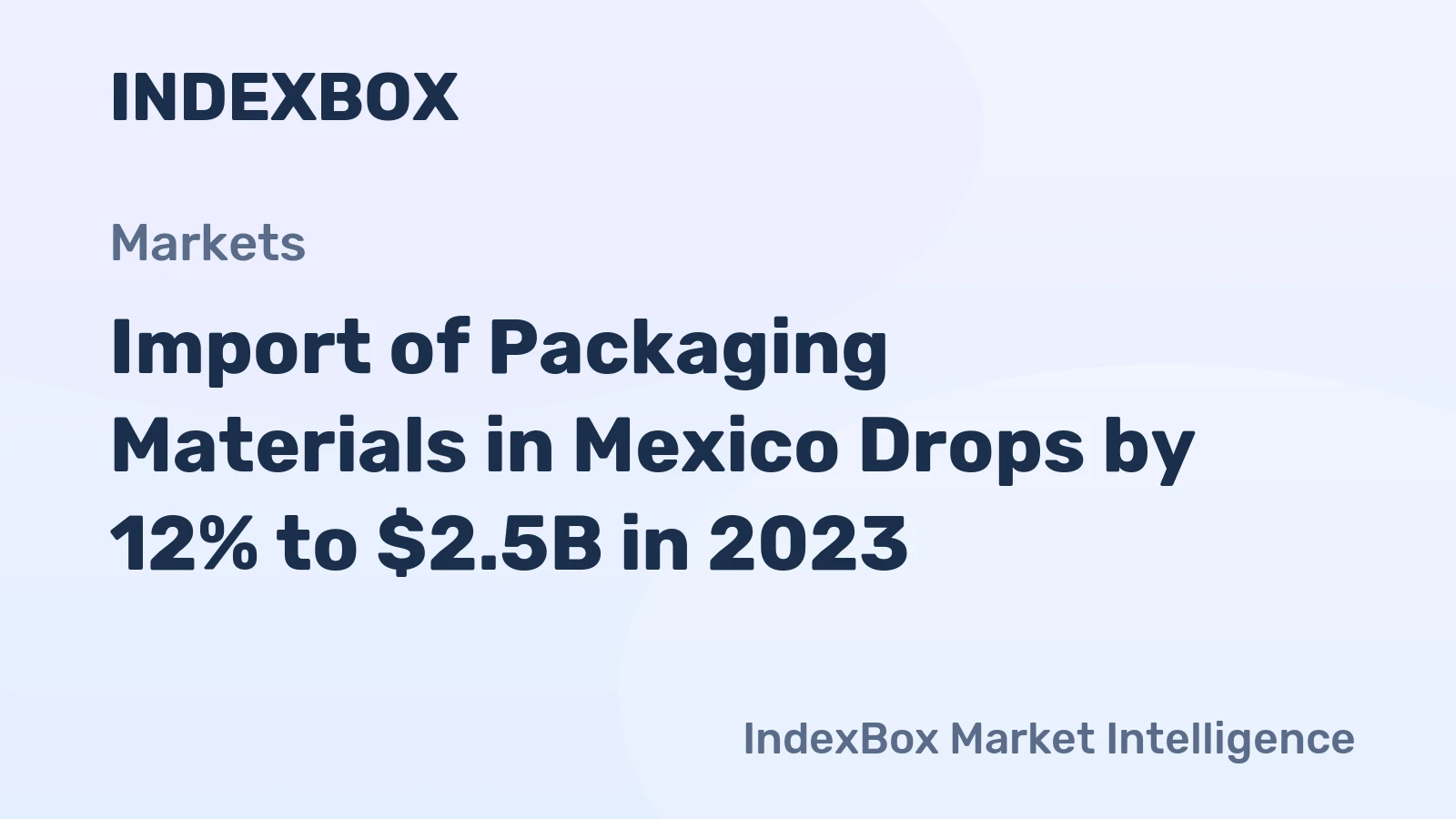 Import of Packaging Materials in Mexico Drops by 12% to $2.5B in 2023