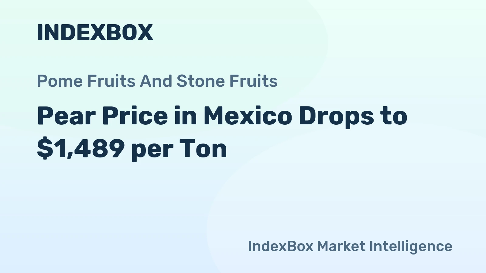 Pear Price in Mexico Drops to $1,489 per Ton