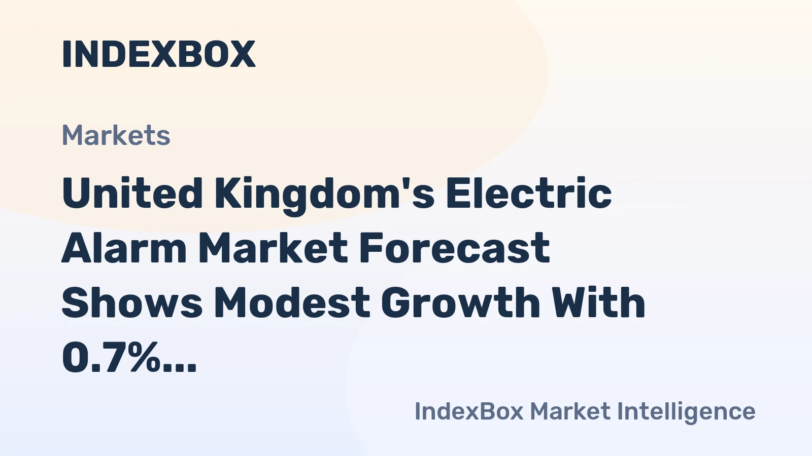 United Kingdom's Electric Alarm Market Forecast Shows Modest Growth With 0.7% Volume CAGR Through 2035