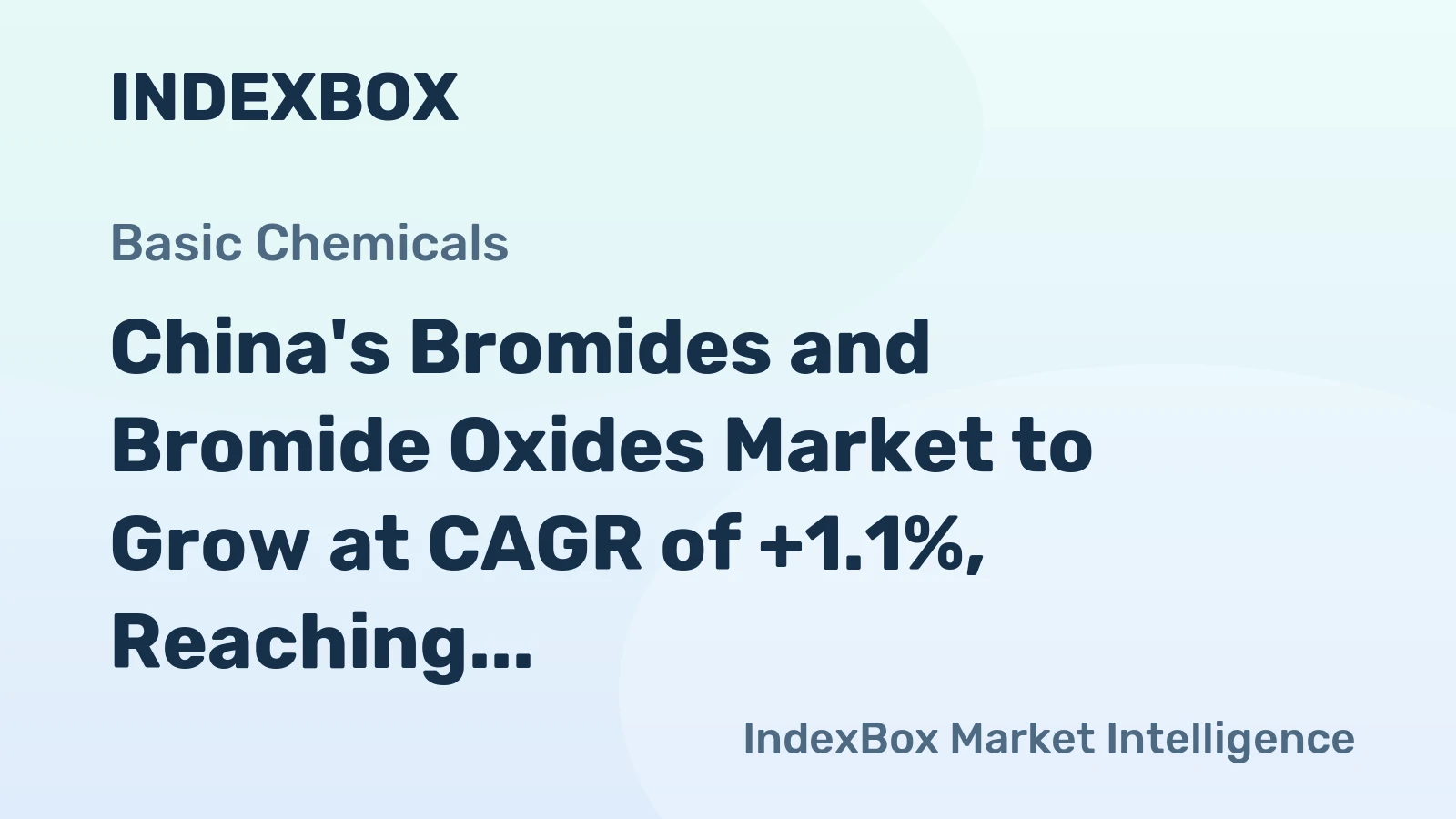 China's Bromides and Bromide Oxides Market to Grow at CAGR of +1.1%, Reaching 50K Tons by 2035